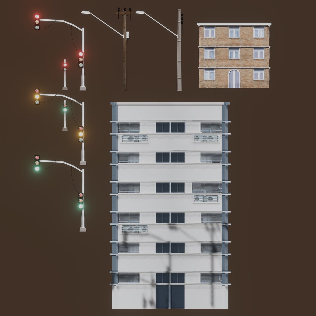 3D Modular Streets With Over 40 Urban Props Model - TurboSquid 2196160