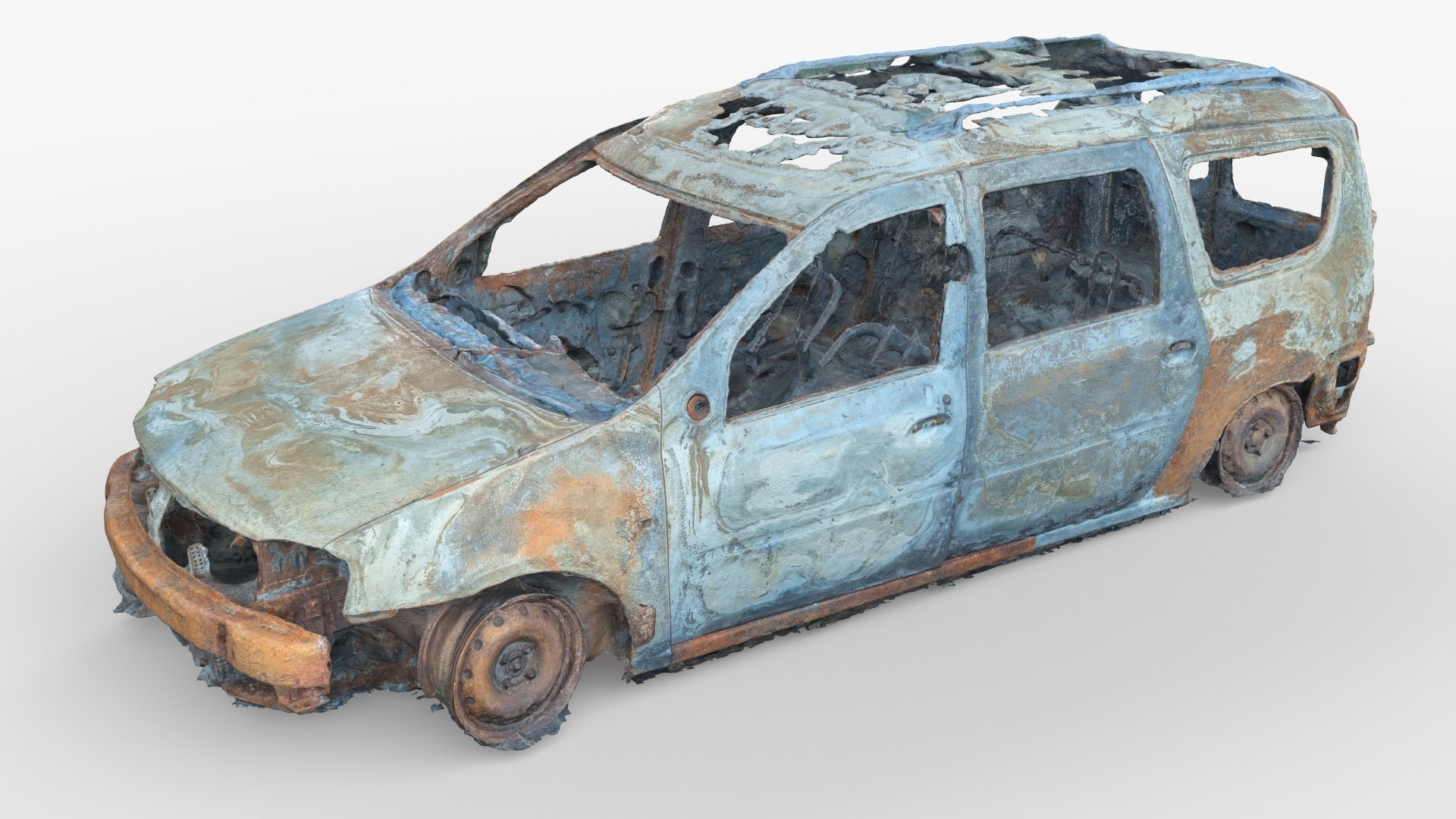 Burned Car Wreck 14 Model - TurboSquid 2131689
