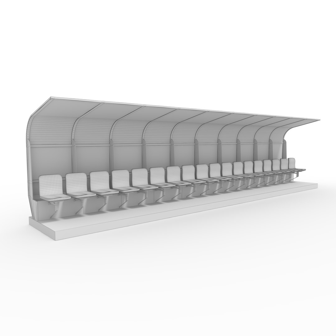 3D Soccer Bench 01 - TurboSquid 2363467