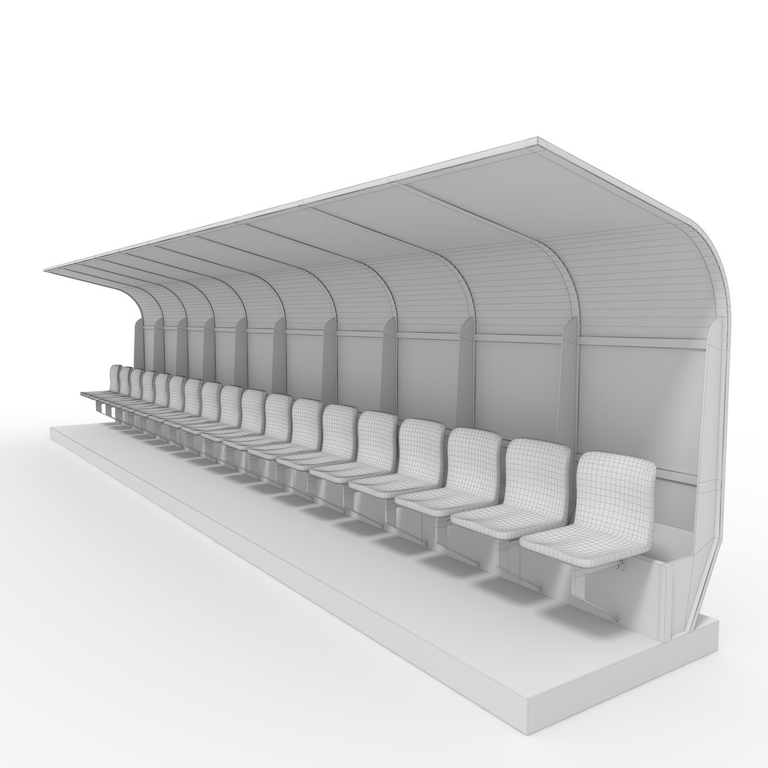 3D Soccer Bench 01 - TurboSquid 2363467