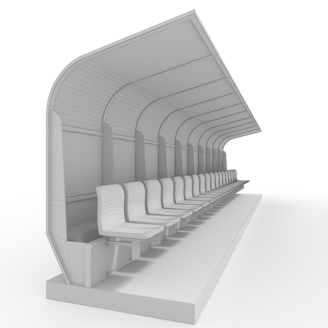 3D Soccer Bench 01 - TurboSquid 2363467