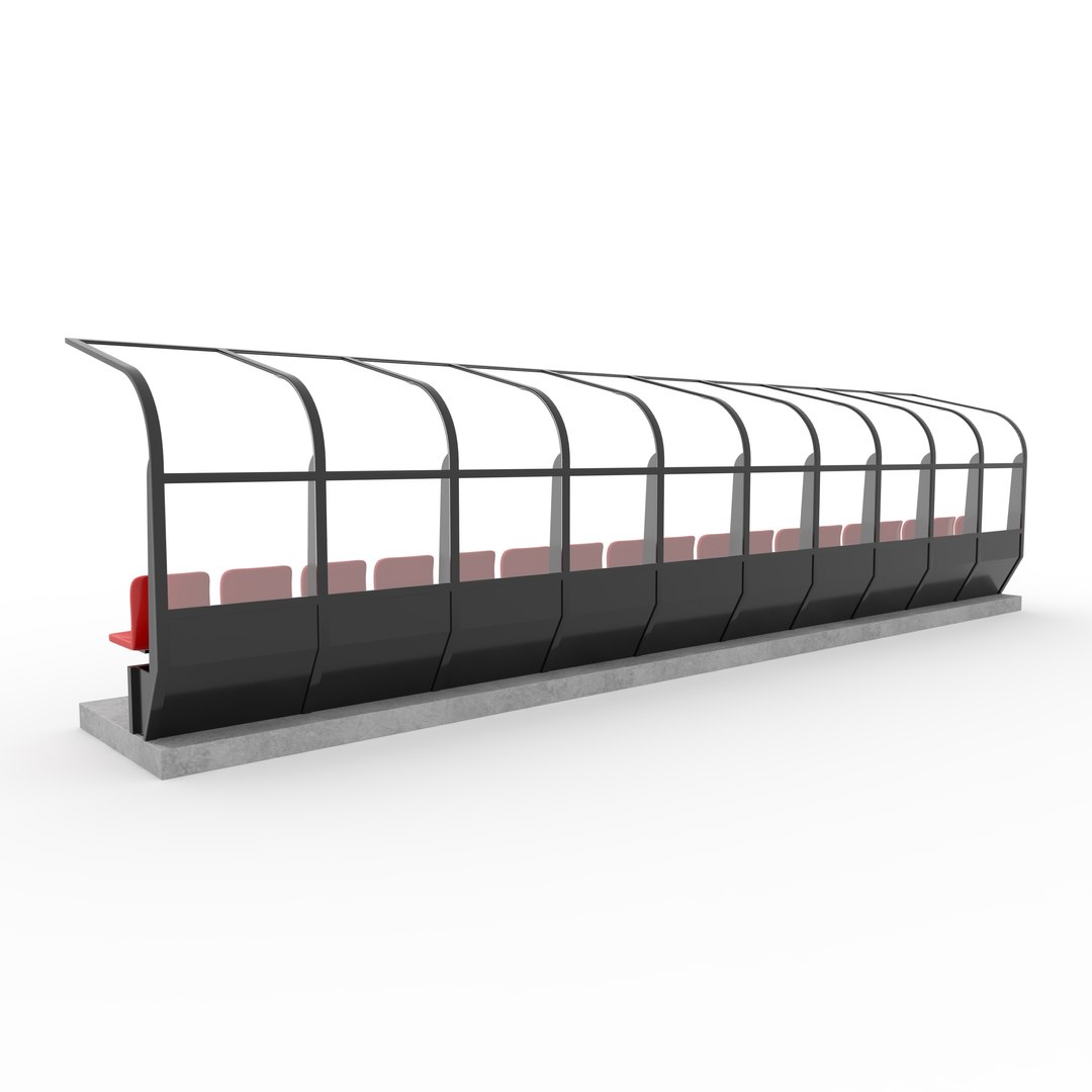 3D Soccer Bench 01 - TurboSquid 2363467