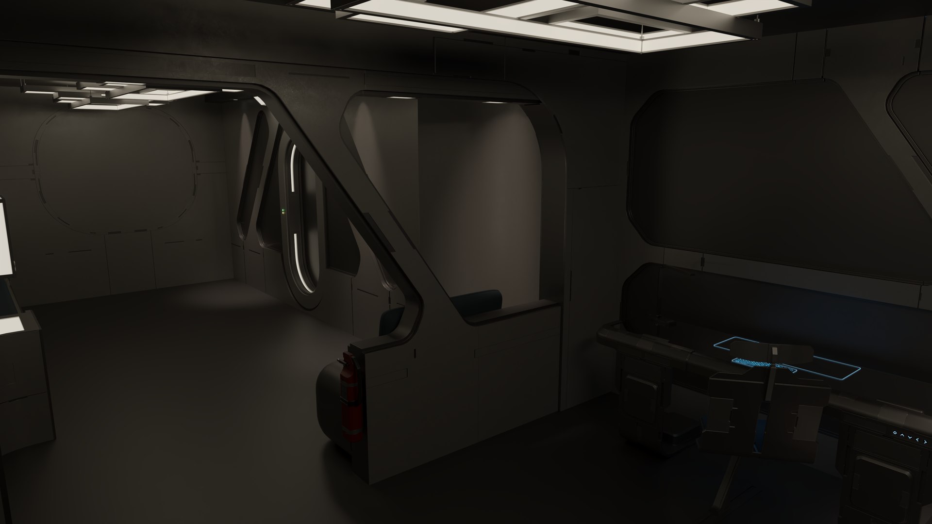 Blenderjunky Sci Fi Crew Quarters Assets Blender 3 3D model ...