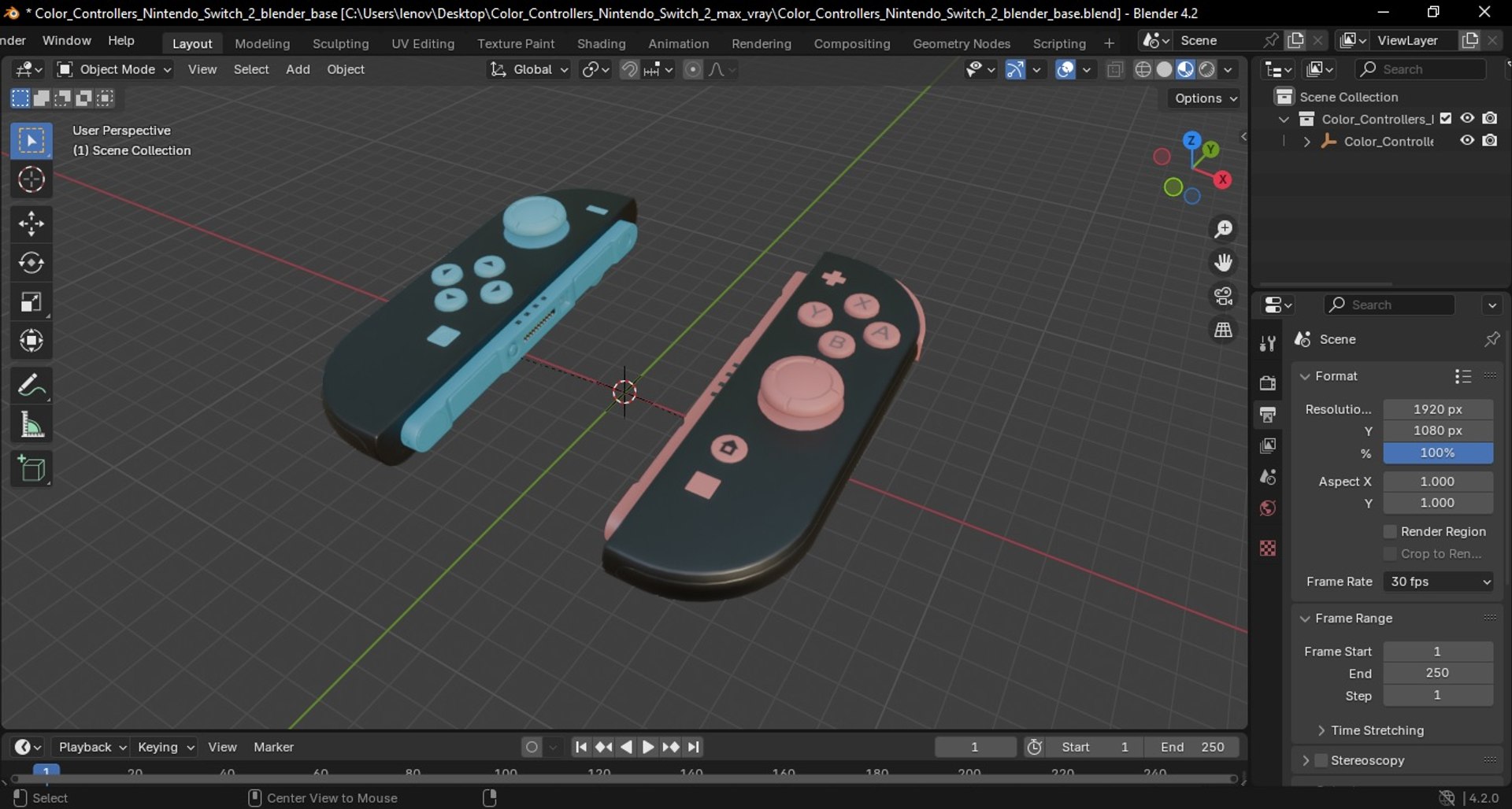 Color Controllers Nintendo Switch 2 3D Model - TurboSquid 2399419