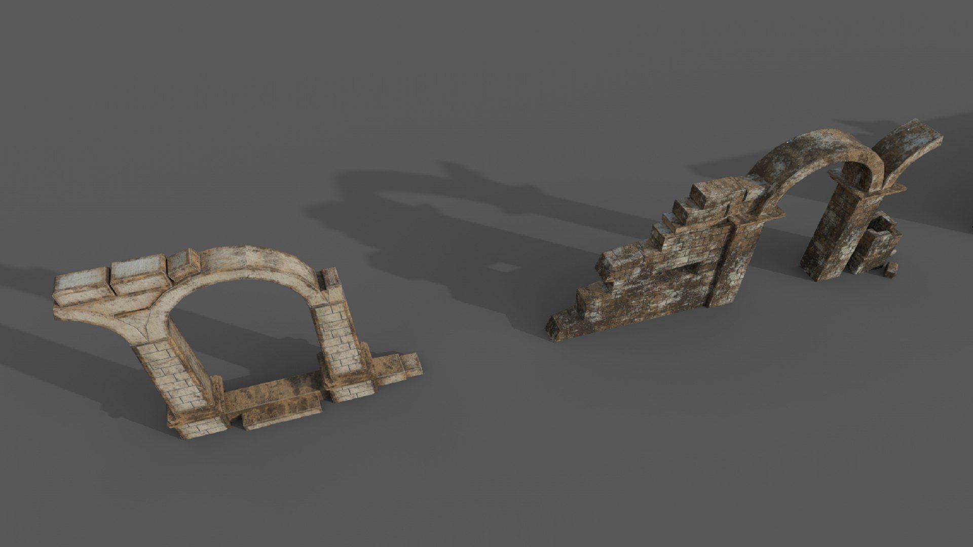 3D Wall stone arches destroyed PBR low-poly - TurboSquid 1820607