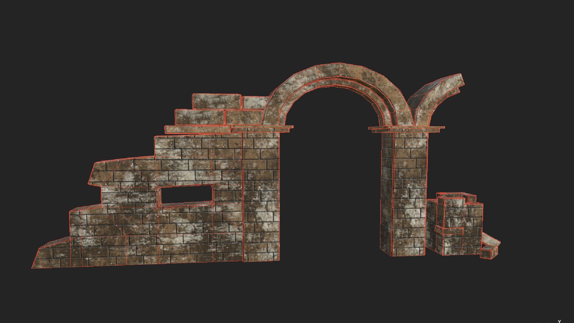 3D Wall stone arches destroyed PBR low-poly - TurboSquid 1820607