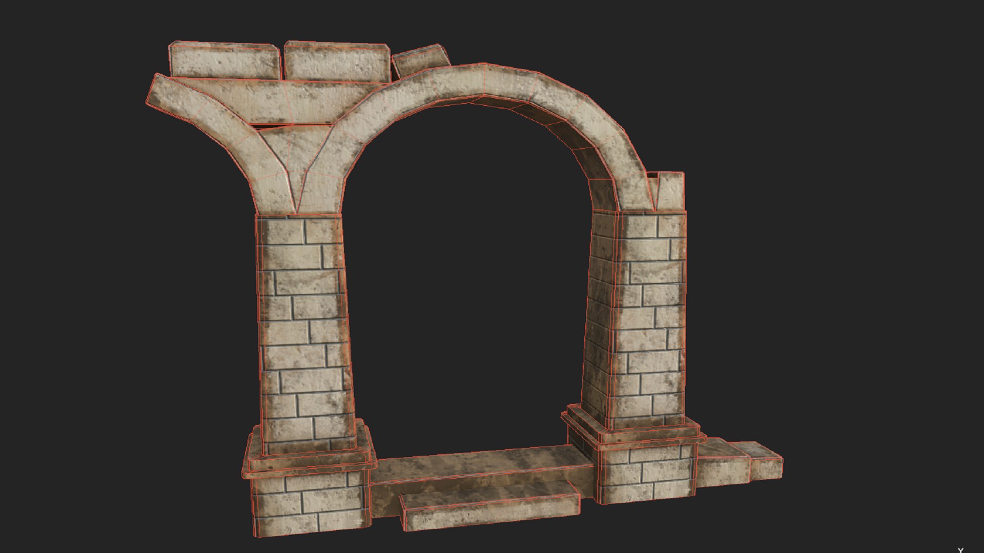 3D Wall stone arches destroyed PBR low-poly - TurboSquid 1820607