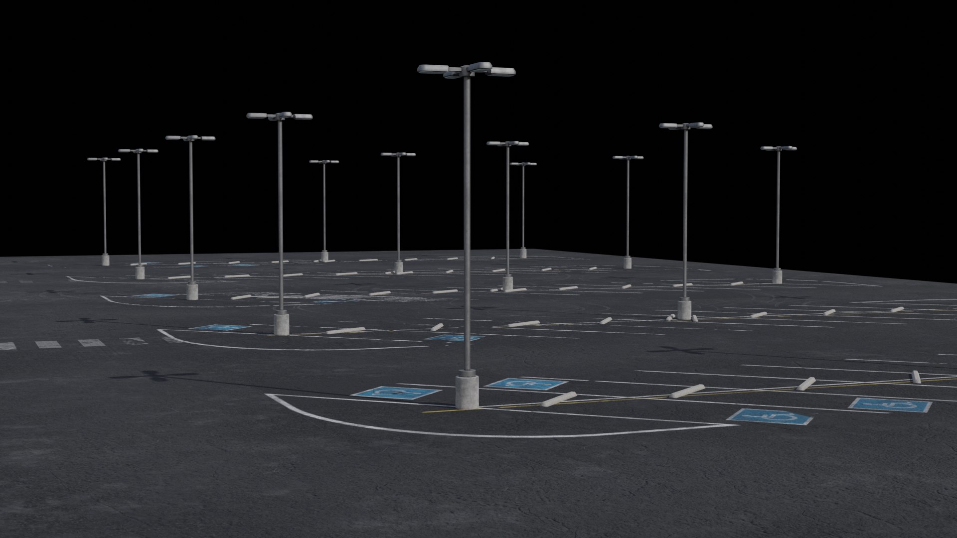 3D Diagonal Parking Lot Scene With 8K And 4K Textures - TurboSquid 1965477