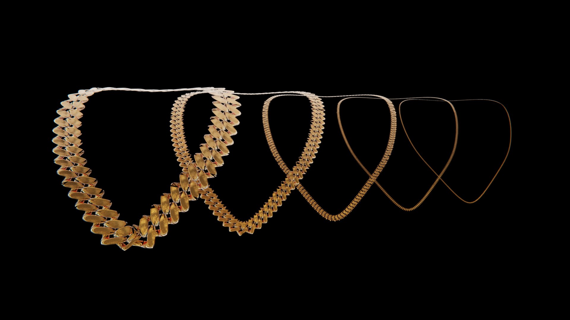 3D Low Poly Chains - 5 Pack Model - TurboSquid 1962796