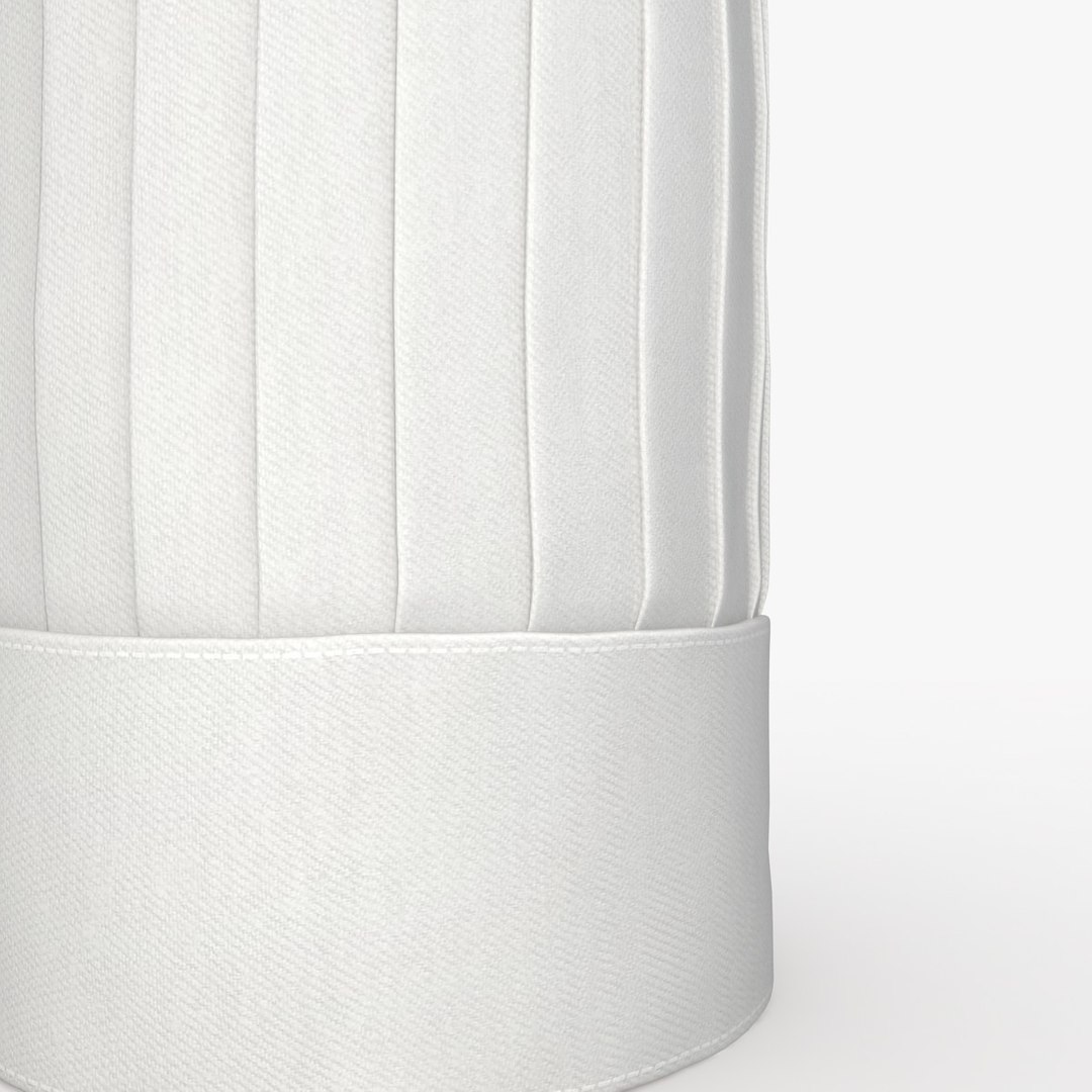 3d Realistic Chef Hat 02 Model