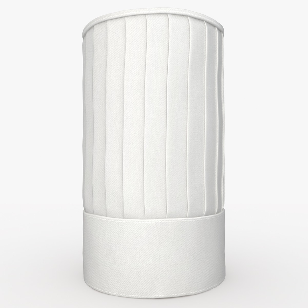 3d Realistic Chef Hat 02 Model