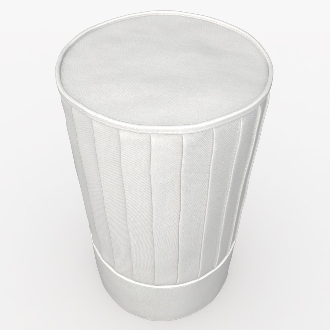 3d Realistic Chef Hat 02 Model