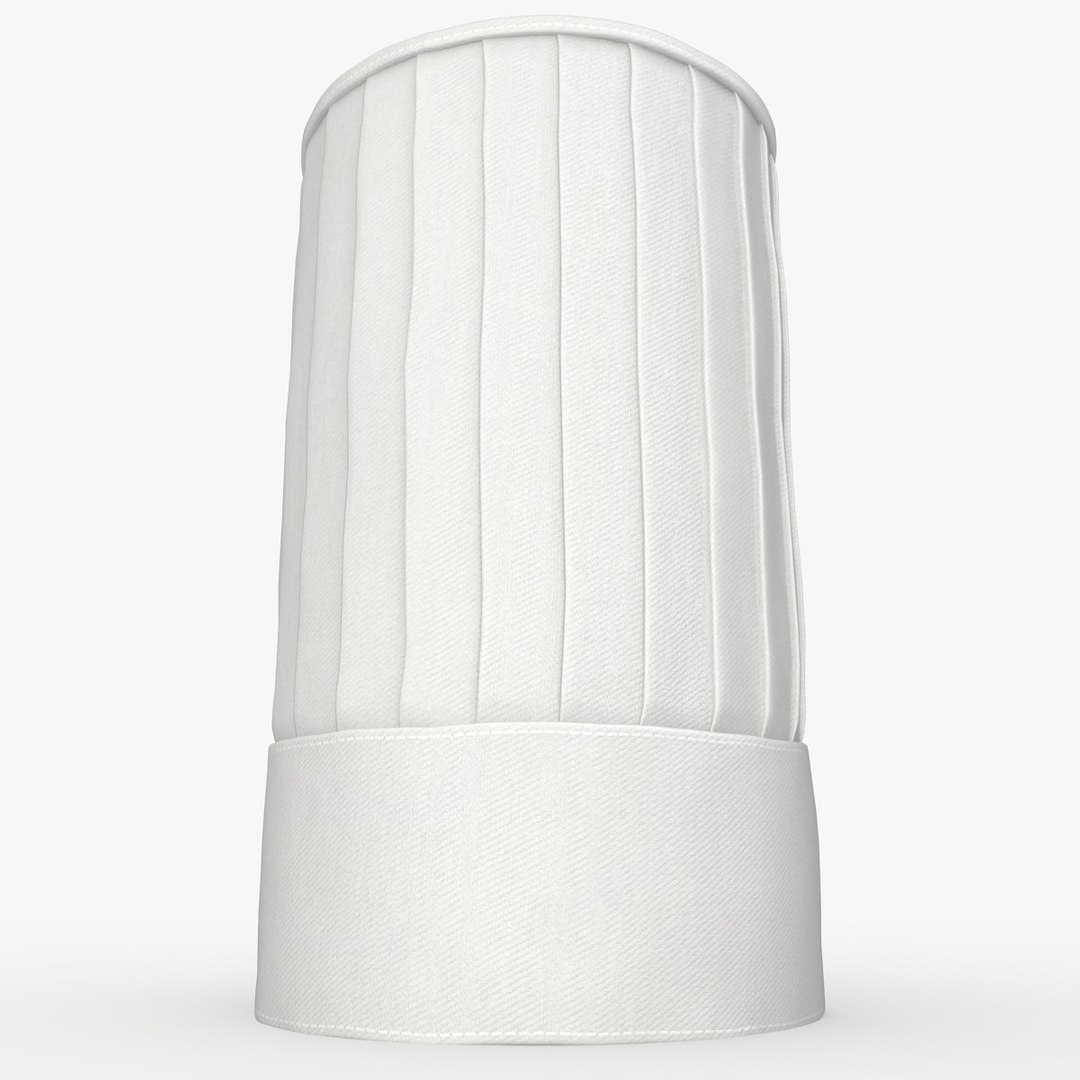 3d Realistic Chef Hat 02 Model