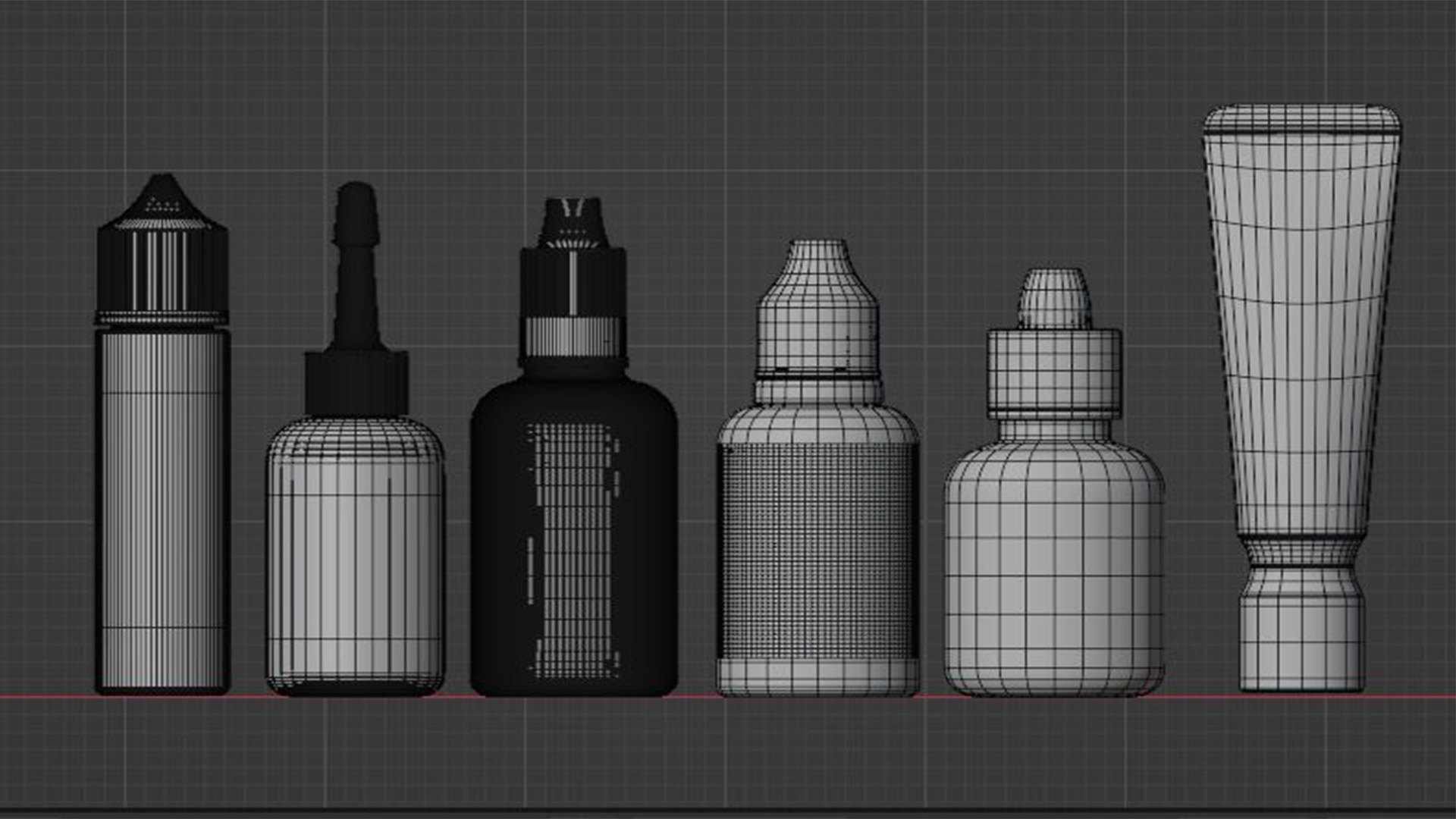 3D Cosmetic containers 3d models and mockup Collection 2 model ...