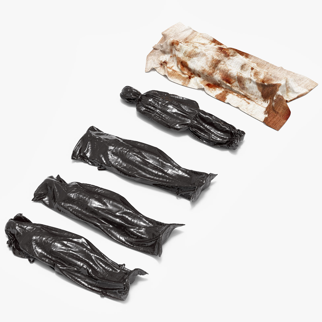 3d model corpses body bags dead
