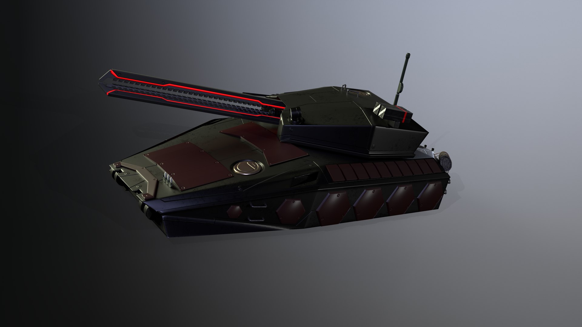 3D Gameready Sci-Fi Heavy Tank With Railgun - TurboSquid 1779994