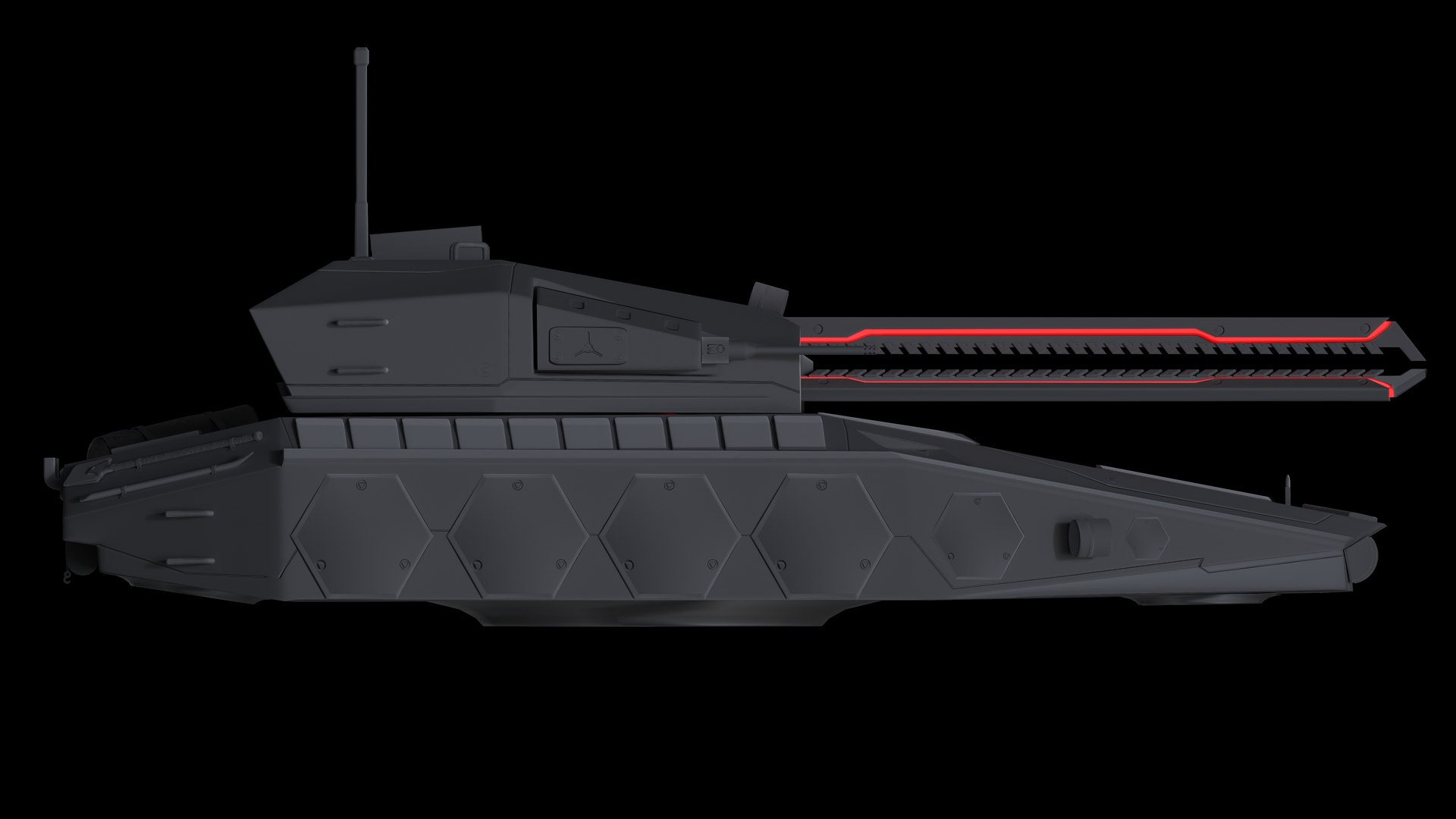 3D Gameready Sci-Fi Heavy Tank With Railgun - TurboSquid 1779994