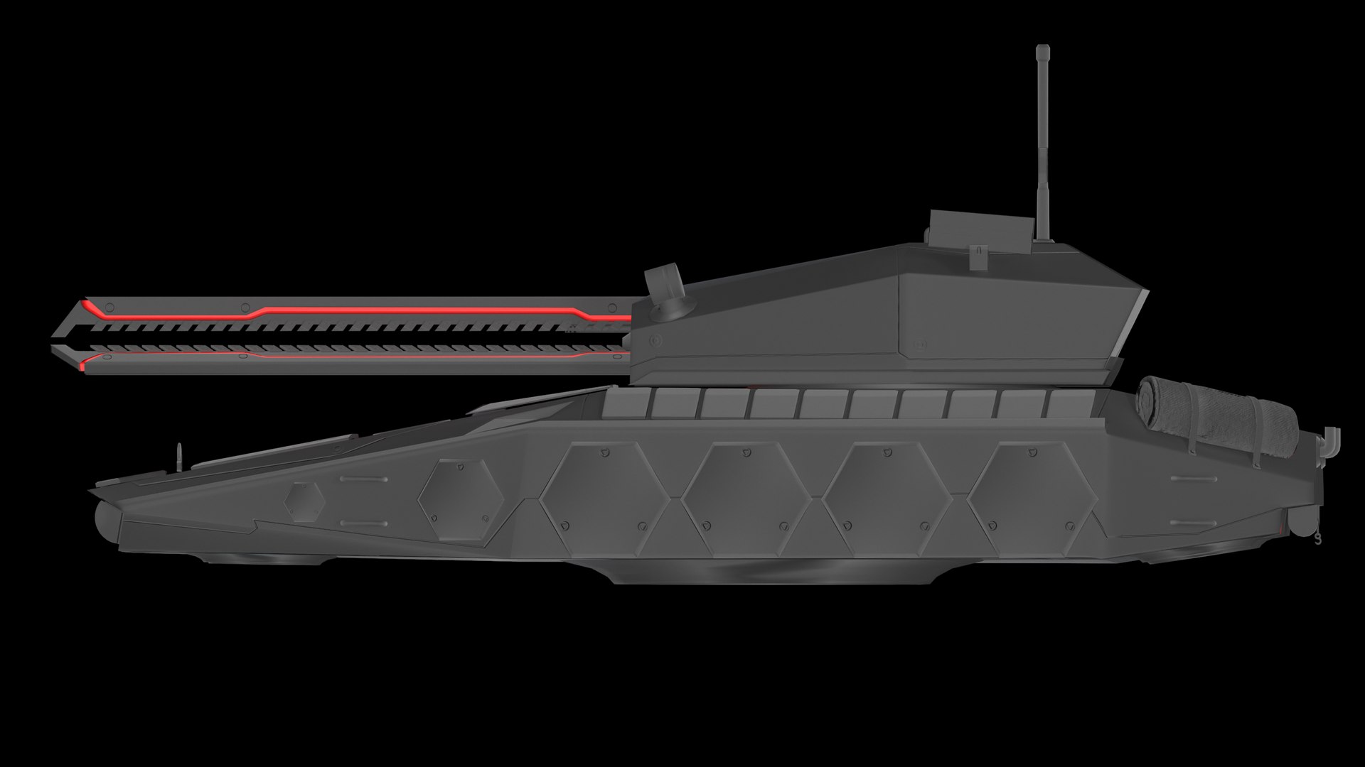 3D Gameready Sci-Fi Heavy Tank With Railgun - TurboSquid 1779994