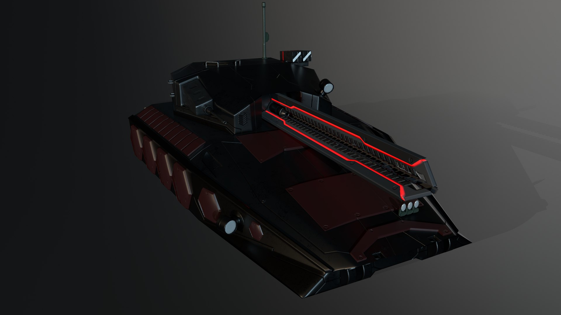 3D Gameready Sci-Fi Heavy Tank With Railgun - TurboSquid 1779994