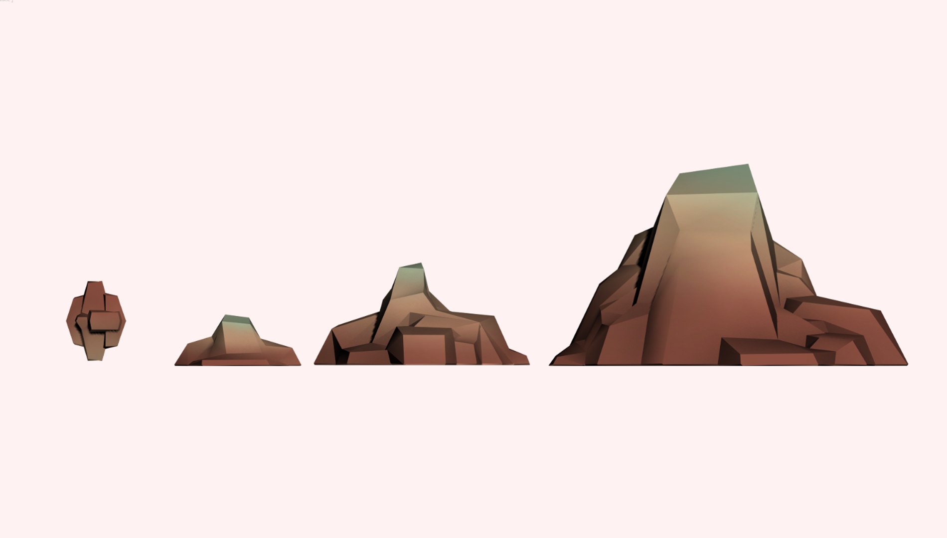 3D Stylized Rocks Mountains - TurboSquid 1216706