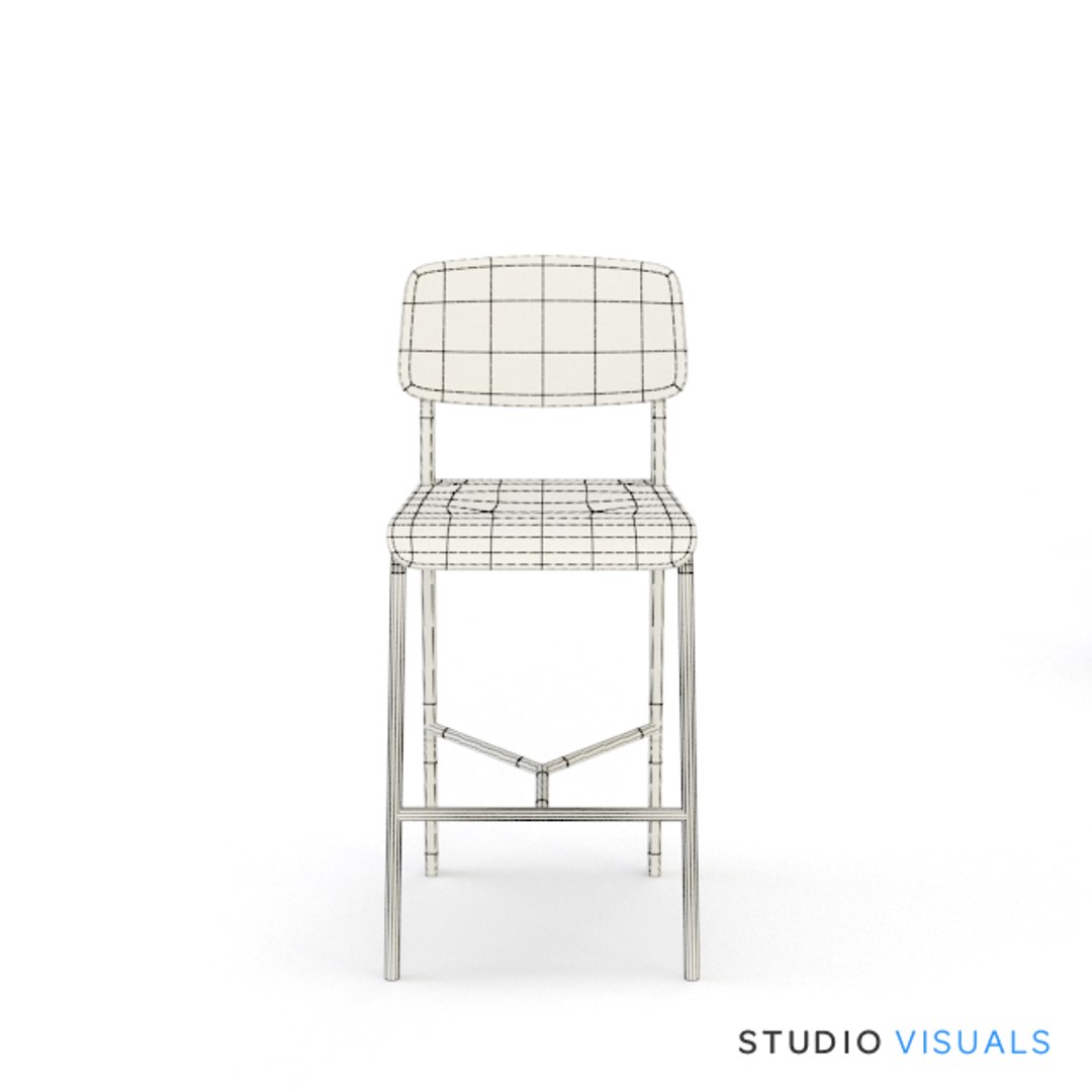 Prouve Bar Stool 3d Model