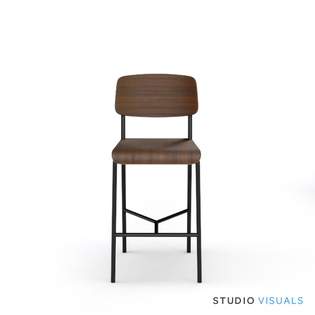 Prouve Bar Stool 3d Model