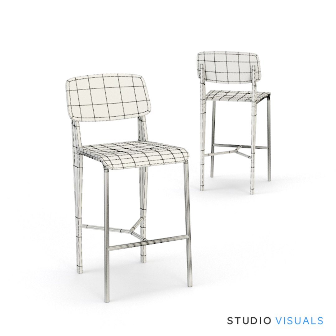 Prouve Bar Stool 3d Model