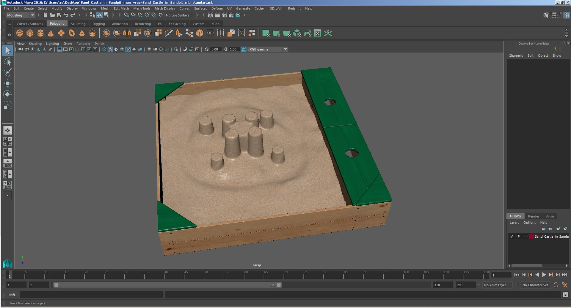 Sand Castle Sandpit 3D - TurboSquid 1620778
