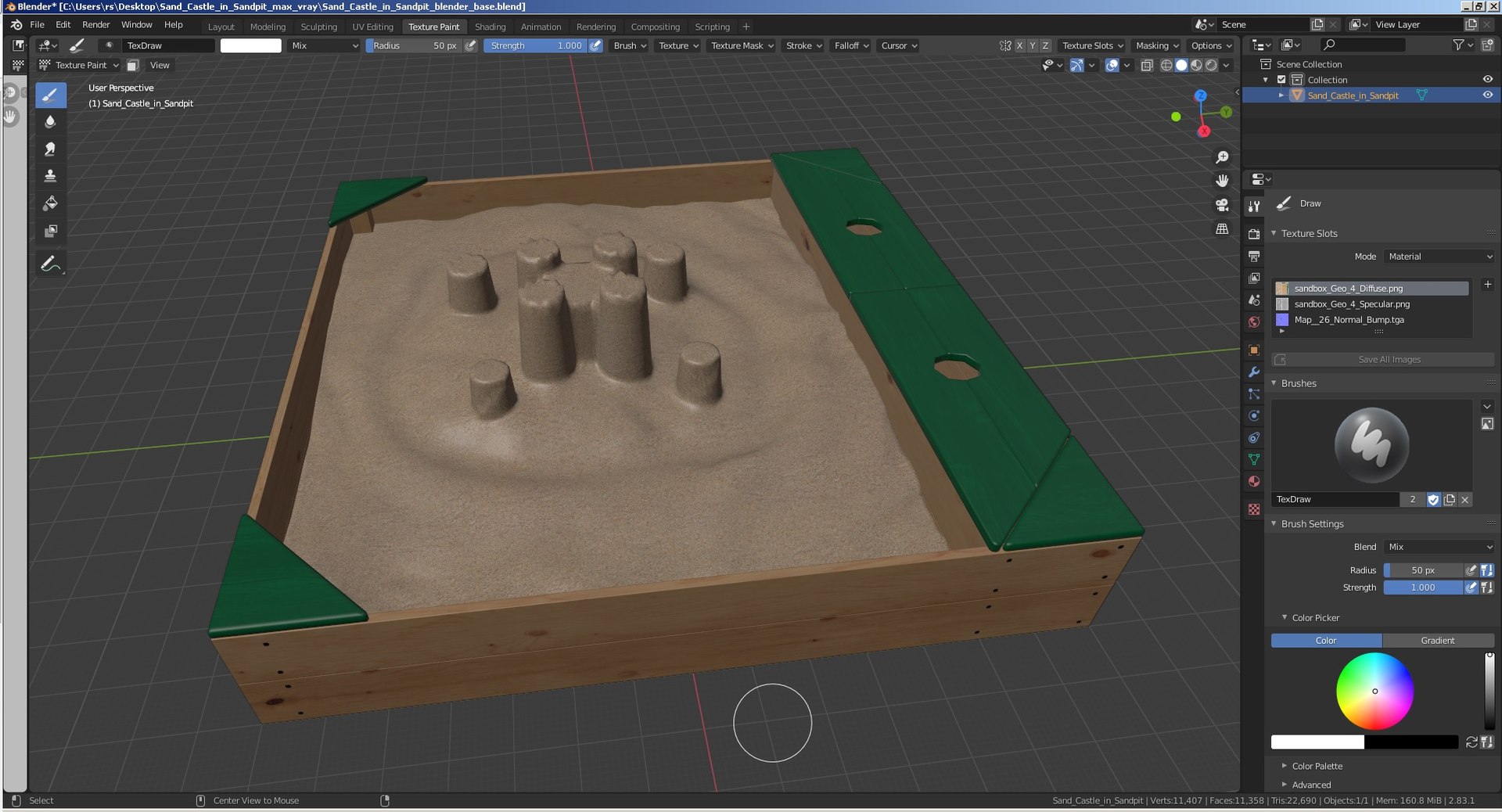 Sand Castle Sandpit 3D - TurboSquid 1620778