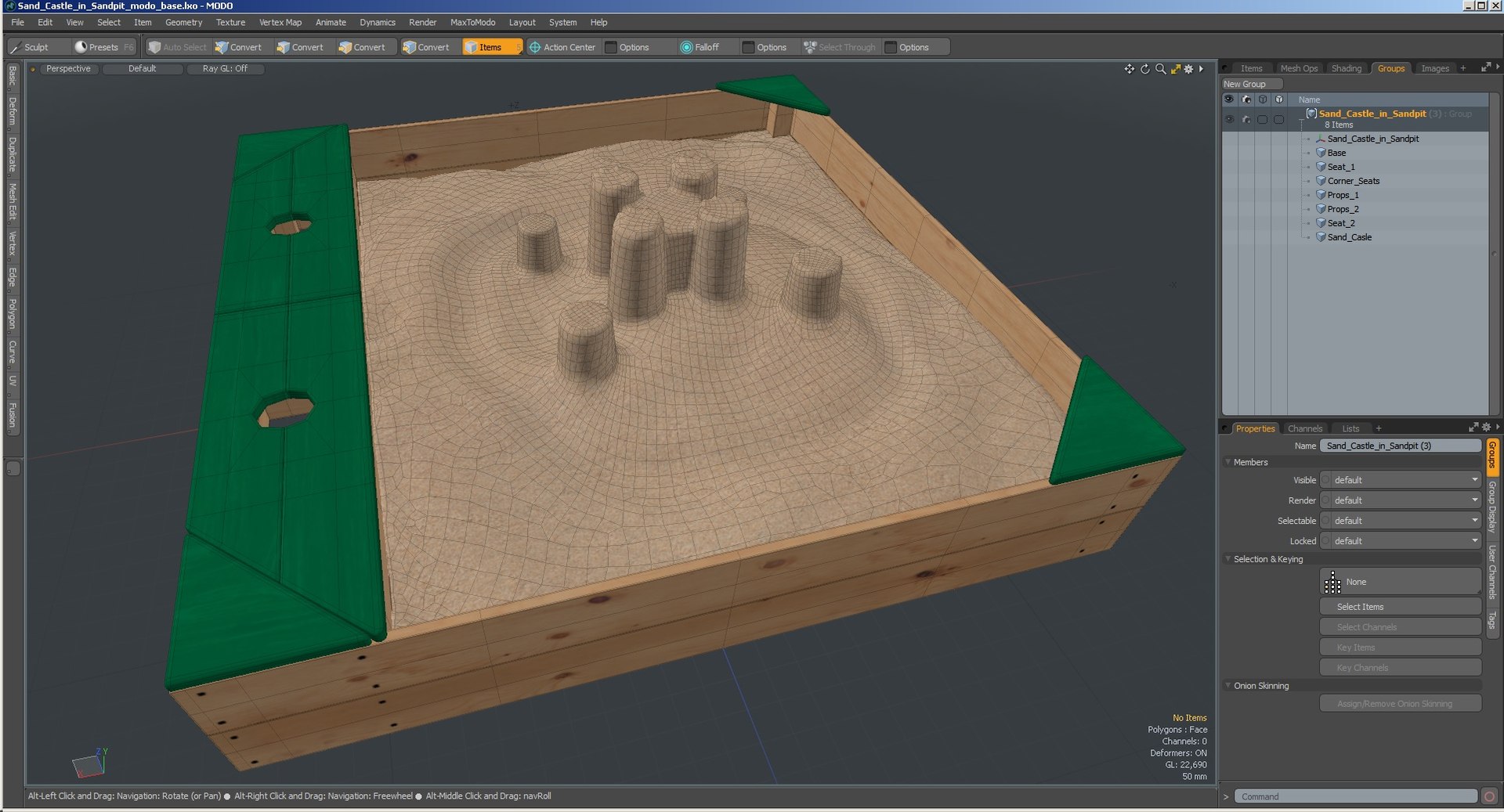 Sand Castle Sandpit 3D - TurboSquid 1620778