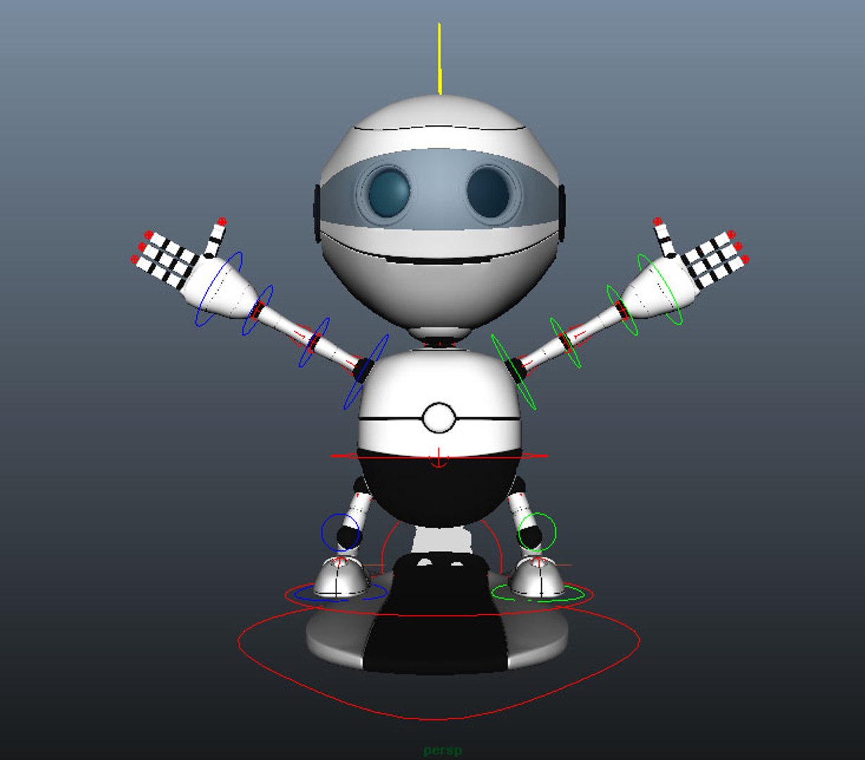 3D robot rigged - TurboSquid 1179916