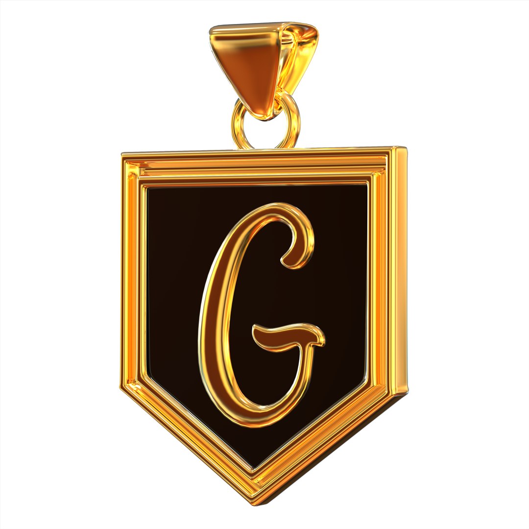 Letter G Pendant model - TurboSquid 1781888