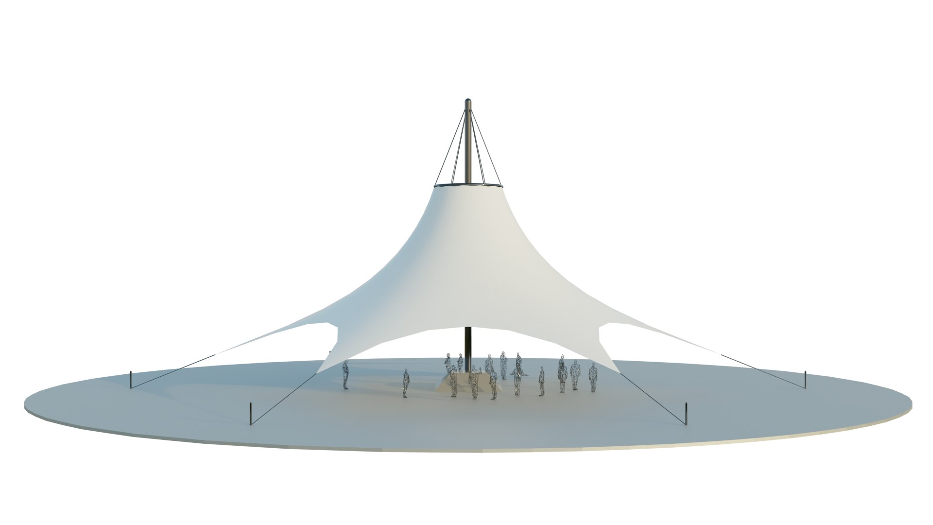Tensile Structure Canopy 12 3D Model - TurboSquid 2249917