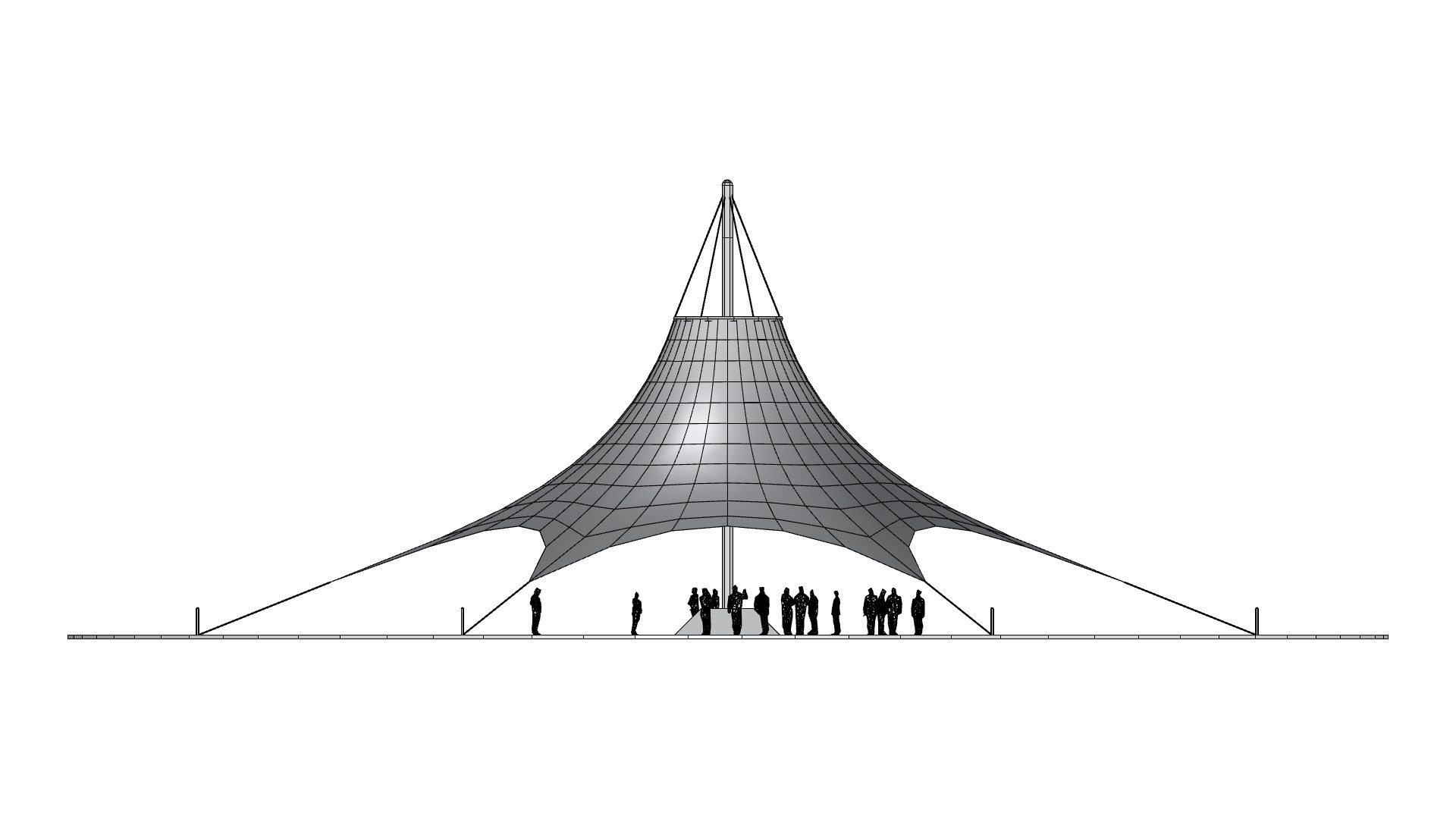Tensile Structure Canopy 12 3D Model - TurboSquid 2249917