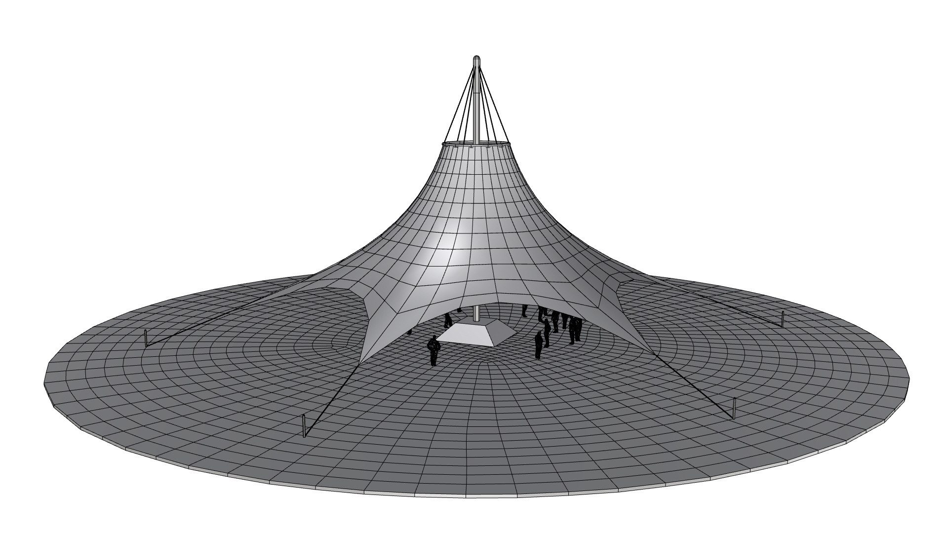 Tensile Structure Canopy 12 3D Model - TurboSquid 2249917