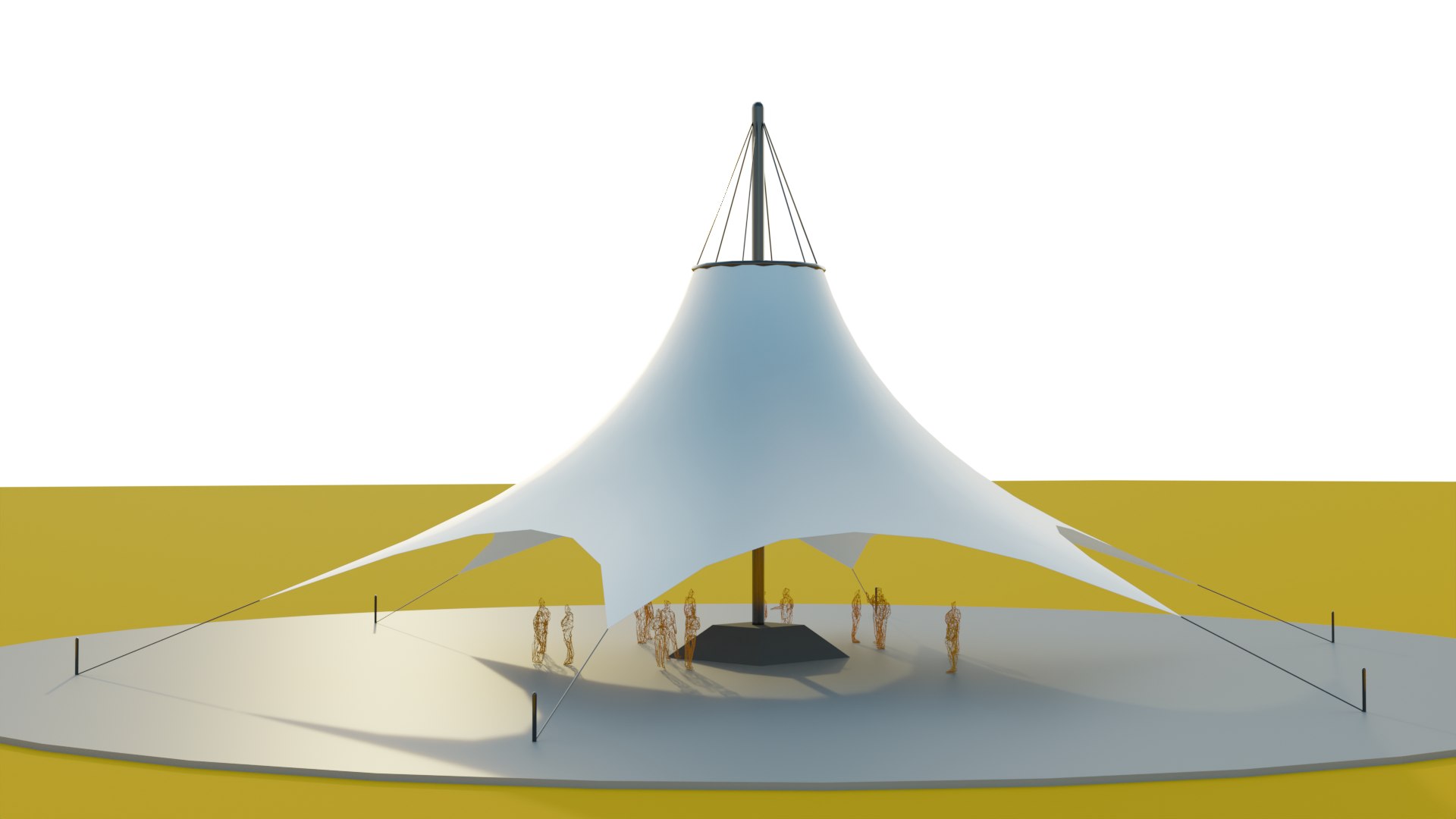 Tensile Structure Canopy 12 3D Model - TurboSquid 2249917