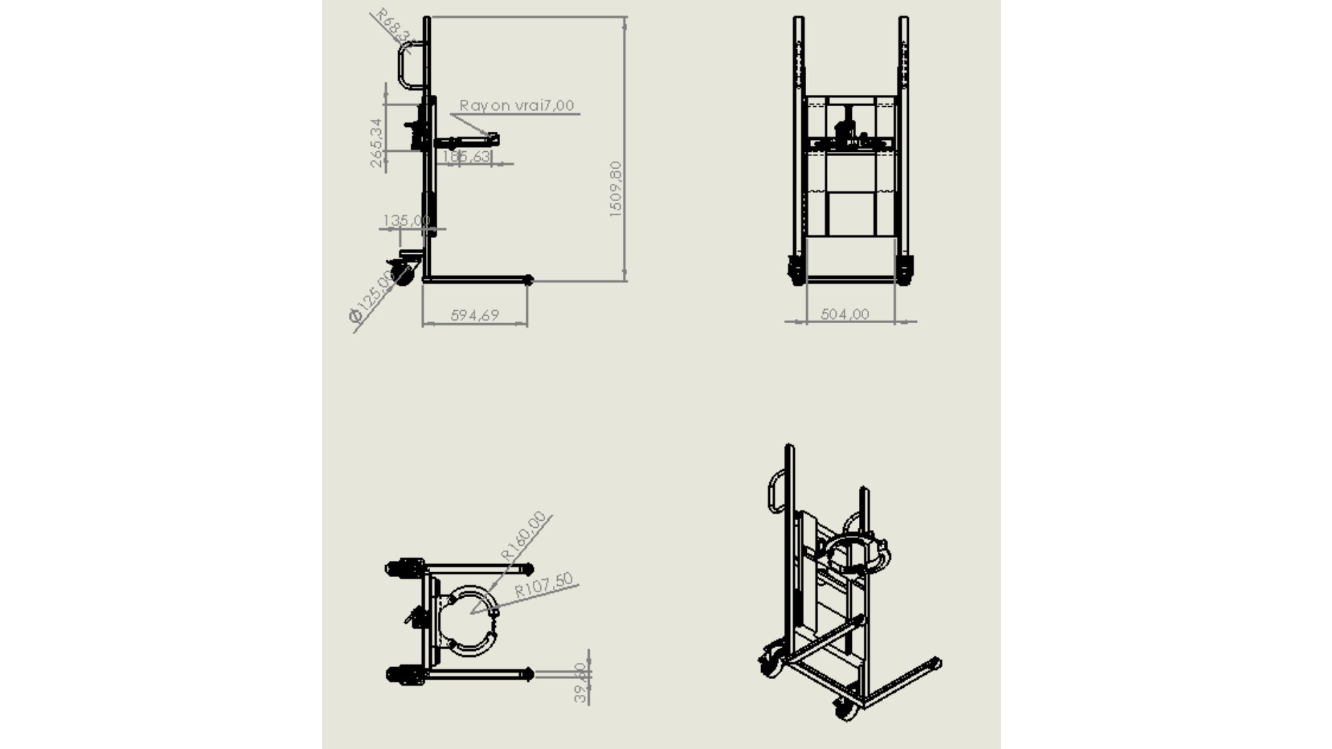 Mobile Hydraulic Gas Cylinder Lifter 3D Model - TurboSquid 2407196