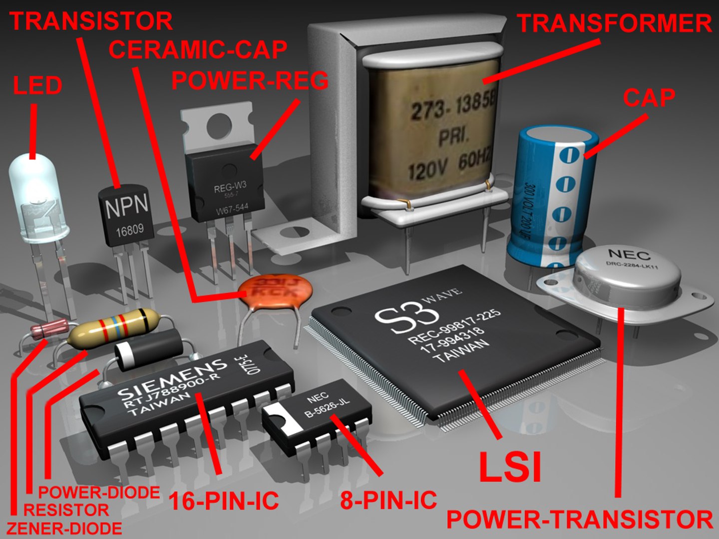 Component Electronic 3d Model