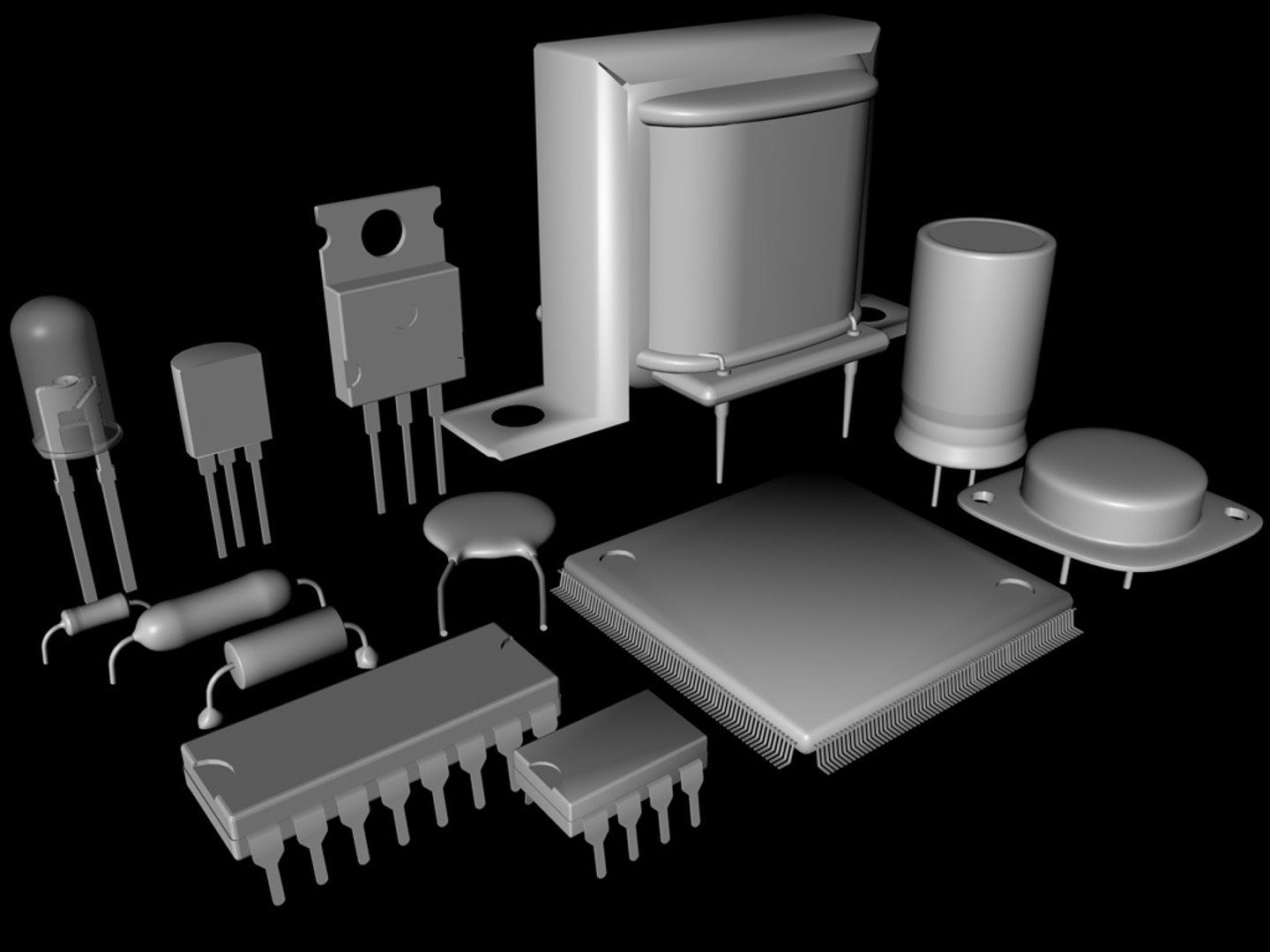 Component Electronic 3d Model