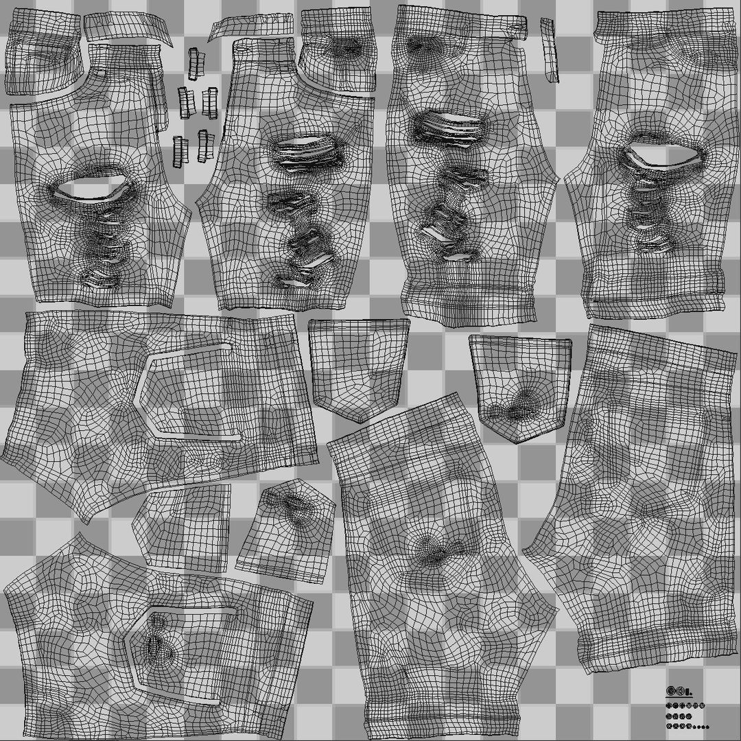 3D Mesh Men S Jean - TurboSquid 1643971