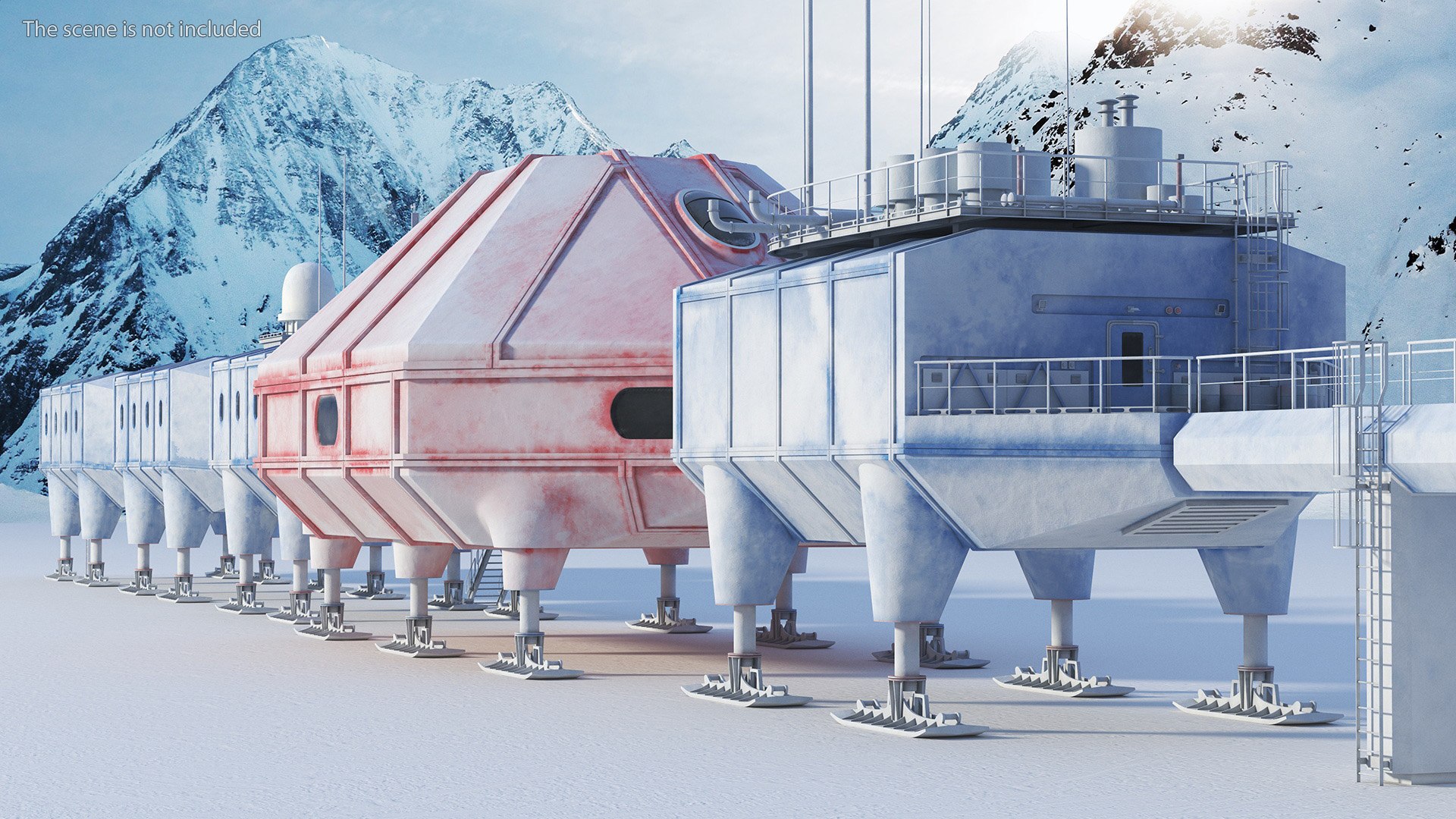 Antarctic Station Halley VI In Snow 3D Model - TurboSquid 2197538