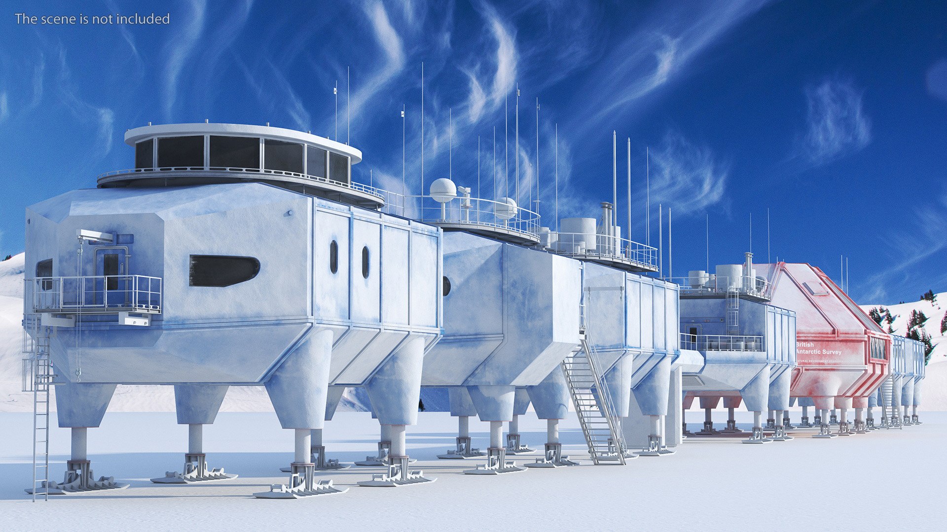 Antarctic Station Halley VI In Snow 3D Model - TurboSquid 2197538