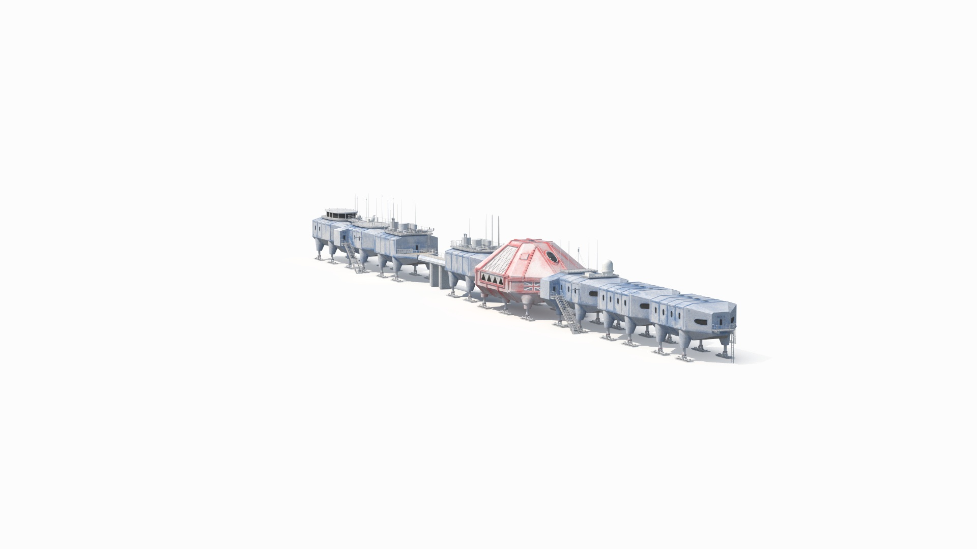 Antarctic Station Halley VI In Snow 3D Model - TurboSquid 2197538