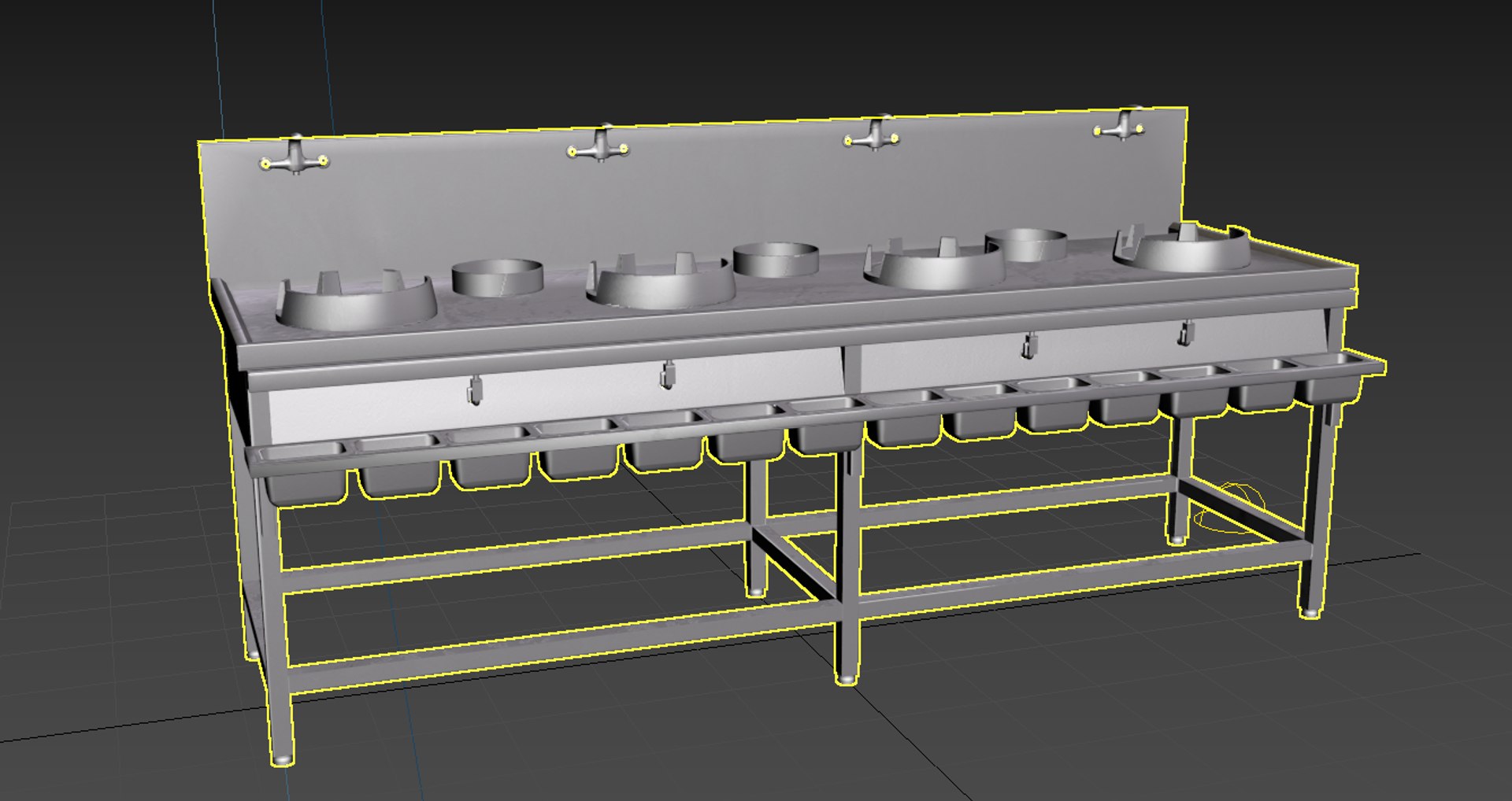 Cooking bench 3D model - TurboSquid 2154089