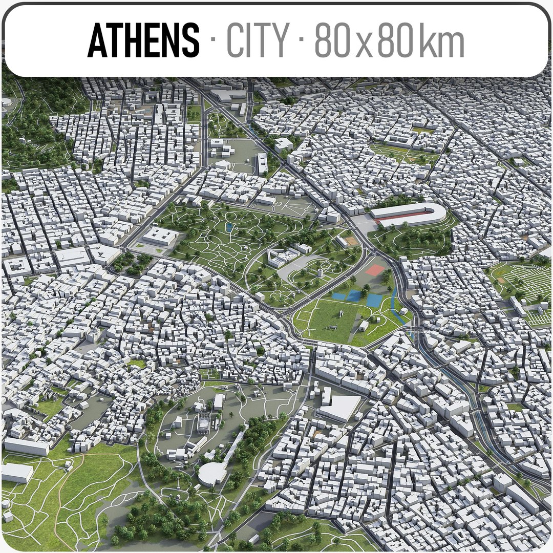 Athens surrounding - 3D model - TurboSquid 1468509