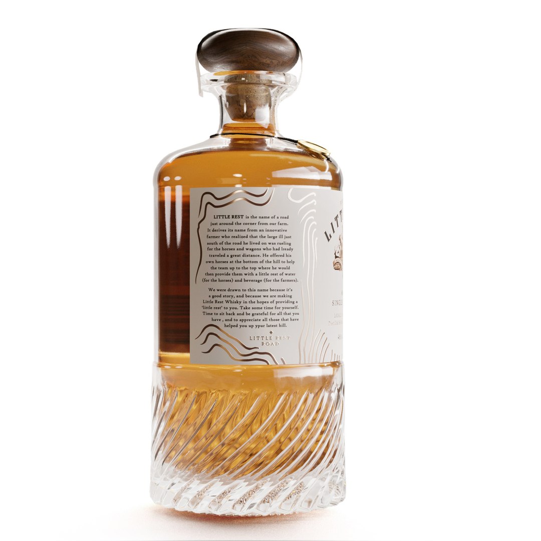 Little Rest Bottle Whiskey Alcohol Bar 3D Model - TurboSquid 2457582
