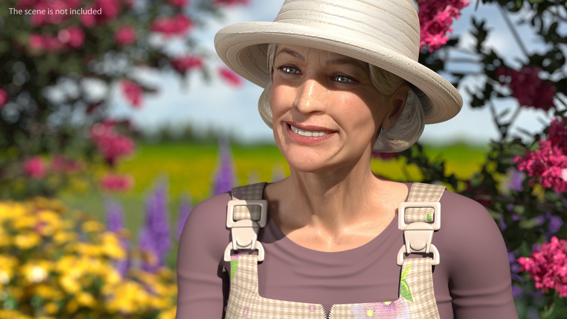 Gardening Lady with Plants Collection 3D model - TurboSquid 1785278