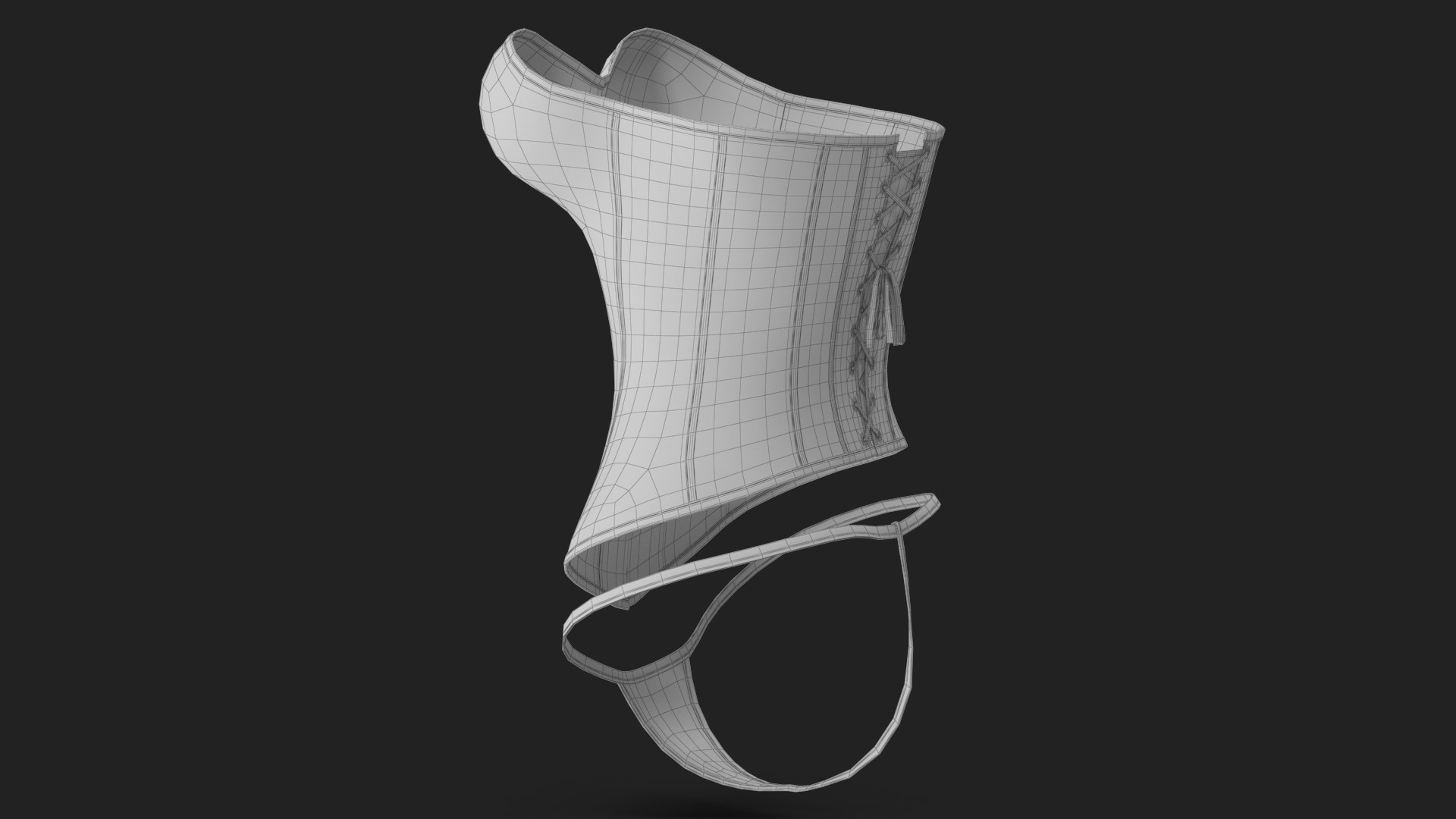 3D model Leather Corset with Panties 2 - TurboSquid 1772910