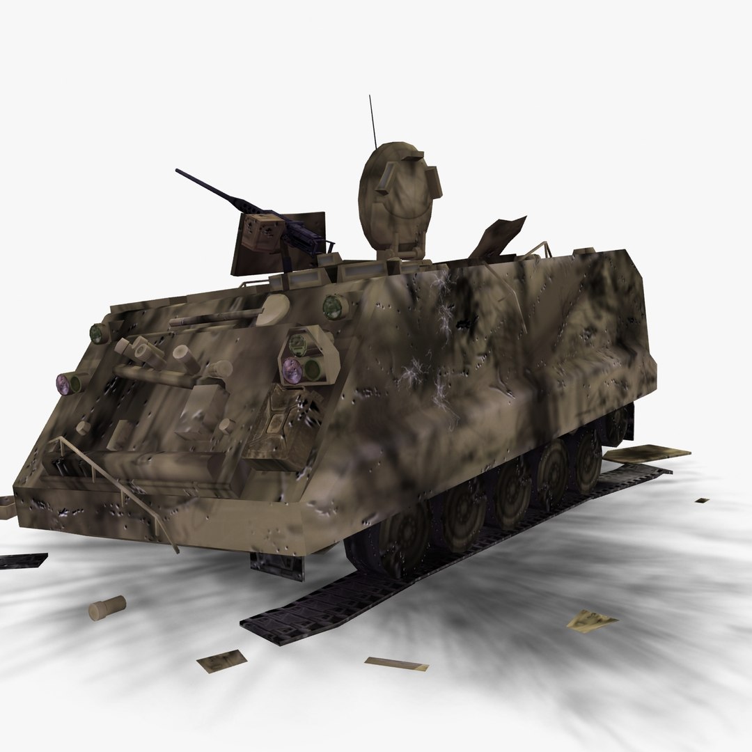 Battle Damaged M113 Apc 3d Model