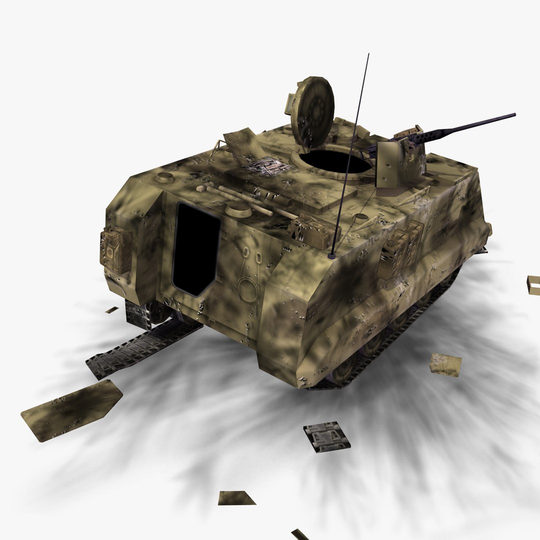 Battle Damaged M113 Apc 3d Model